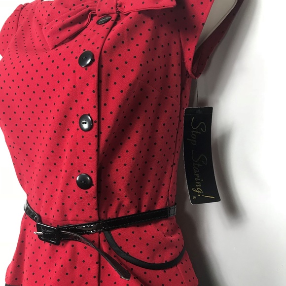 Stop Staring | Dresses | Stop Staring Fitted Redblk Dress Nwt | Poshmark
